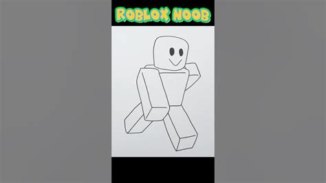 How To Draw A Roblox Noob Roblox Drawing Drawingtutorial Roblox Robloxdrawing Youtube