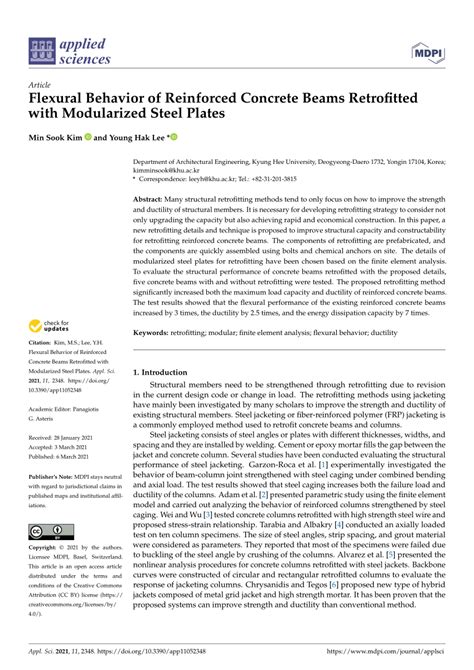 Pdf Flexural Behavior Of Reinforced Concrete Beams Retrofitted With Modularized Steel Plates