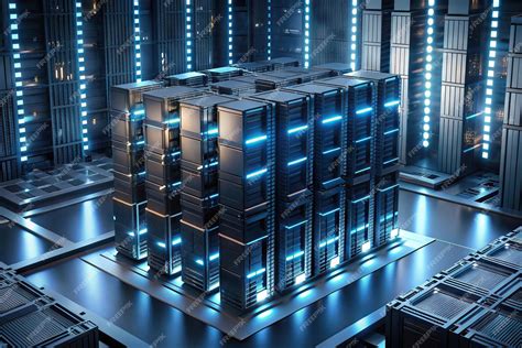 Modern Data Center And Network Infrastructure Solutions Premium Ai Generated Image