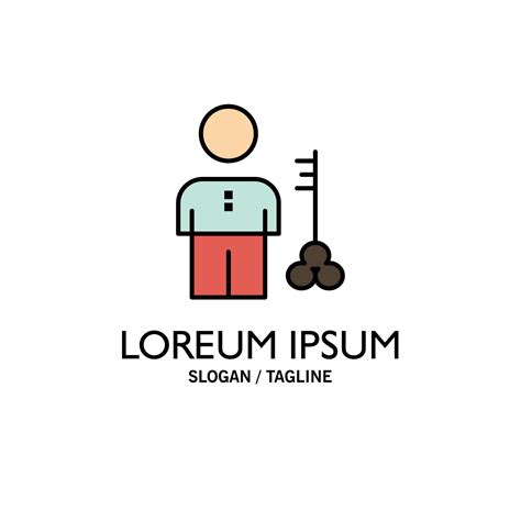 Solution Key Lock Man Person Provider Security Business Logo Template Flat Color 14670801 Vector