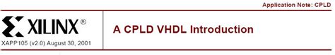 App Note A Cpld Vhdl Introduction Dangerous Prototypes