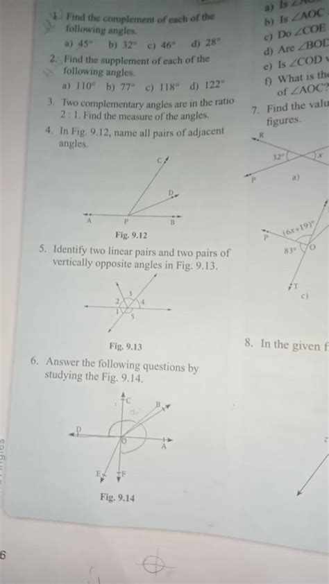 4 Find The Complement Of Each Of The Following Anglesa 45∘b 32∘c