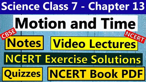 Cbse Science Class Chapter Motion And Time Ncert Ex Notes