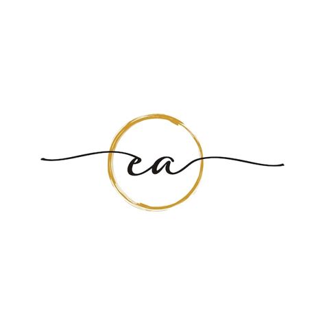 Plantilla De Logotipo De Belleza De Letra De Guión Inicial De Ea