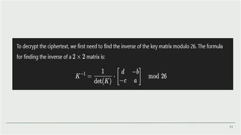 Understanding The Hill Cipher With Matrix Pptx
