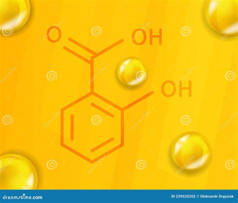 Salicylic Acid Chemical Formula Salicylic Acid 3D Realistic Chemical