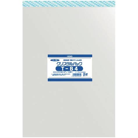 シモジマ ヘイコー 透明 Opp袋 クリスタルパック テープ付 B4 100枚 T B4 006743300 20240208173414