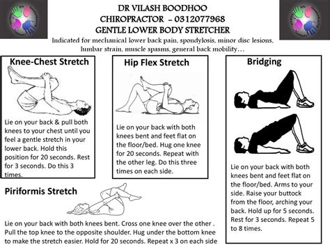 Knee Chest Stretch Hip Flex Stretch Bridging Piriformis Stretch Ppt