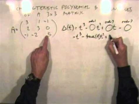 Characteristic Polynomial Of A 3x3 Matrix YouTube