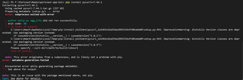 Error While Installing Pycurl7441 Deprecationwarning Distutils