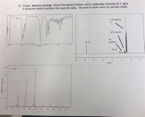 5 5 pts spectra solving given the spectra below