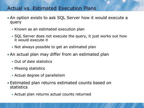 Ppt Module 7 Reading Sql Server ® 2008 R2 Execution Plans Powerpoint Presentation Id2352646