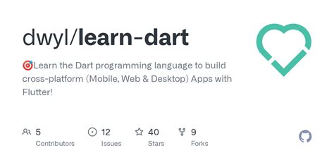 Github Dwyllearn Dart 🎯learn The Dart Programming Language To Build Cross Platform Mobile