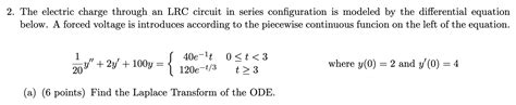 Solved The Electric Charge Through An LRC Circuit In Series Chegg Com