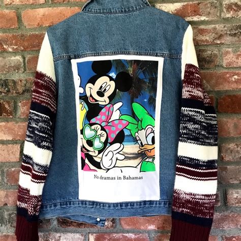 Miami Jackets And Coats Disney Theme Jeans Jacket Mickey Mouse Mini Dasy Customized Art Poshmark