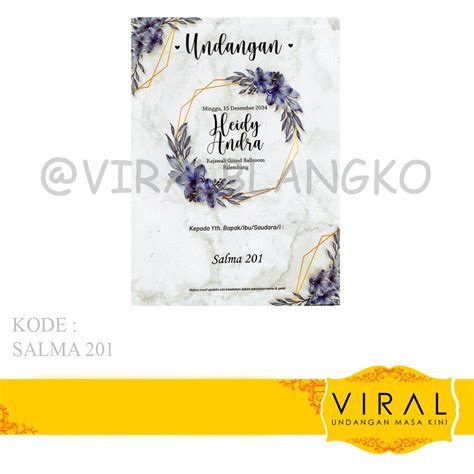 Blangko Undangan Pernikahan Salma 201 Harga Murah Shopee Indonesia