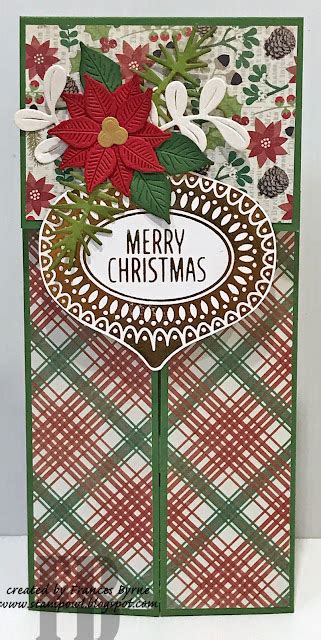 StampOwl S Studio Christmas Slimline Double Dutch Fold Card