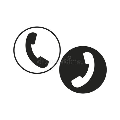 Handset Icon Hotline Support Concept Speak Icon Call Symbol Vector Illustration Stock Image