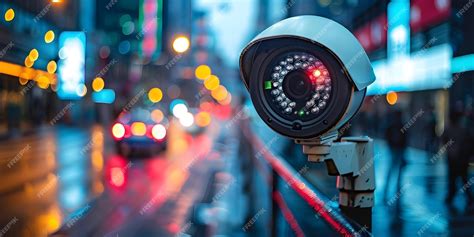 Urban Cctv Network Monitors City Activity With Facial And Motion Recognition Tech Concept Facial
