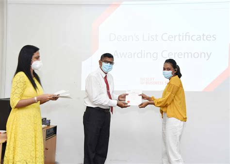 Deans List Certificates Award Ceremony Of Sliit Business School Sliit