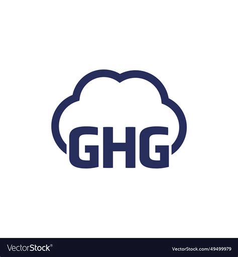 Ghg Icon Greenhouse Gas Emissions Royalty Free Vector Image