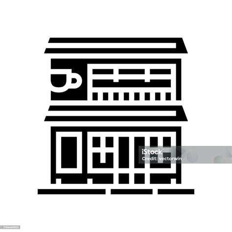 찻집 길거리 음식 카페 글리프 아이콘 벡터 일러스트 레이 션 거리에 대한 스톡 벡터 아트 및 기타 이미지 거리 겨울 궁중팬 Istock
