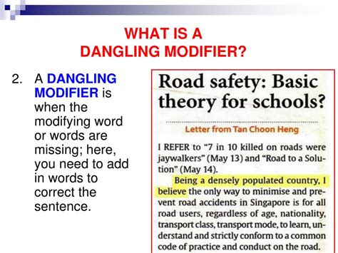 Ppt Misplaced And Dangling Modifiers Powerpoint Presentation Free Download Id 440289