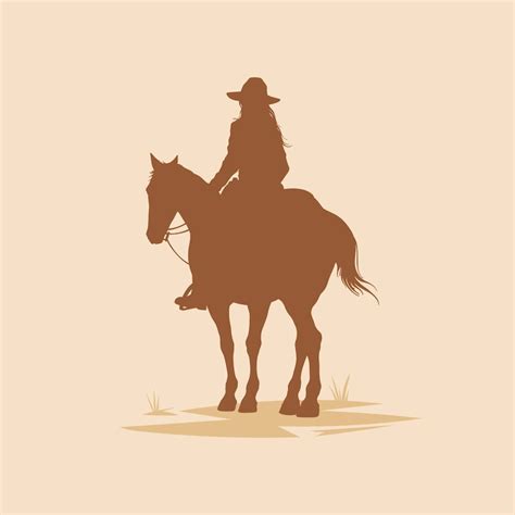 Cowgirl Riding Silhuett