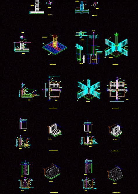 Foundations DWG Detail For AutoCAD Designs CAD