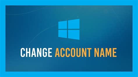 How To Change Account Name In Windows 10 YouTube