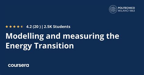Modelling And Measuring The Energy Transition Coursera