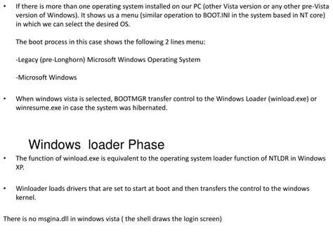 PPT Windows Vista Boot Process PowerPoint Presentation Free Download ID