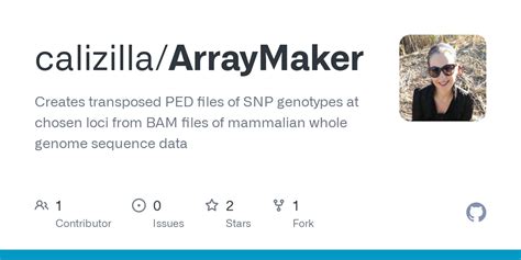 Github Calizillaarraymaker Creates Transposed Ped Files Of Snp