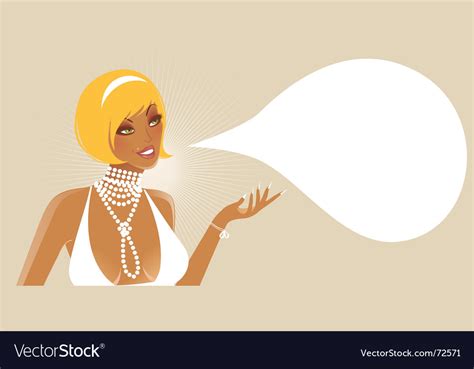 Woman Speaking Royalty Free Vector Image Vectorstock