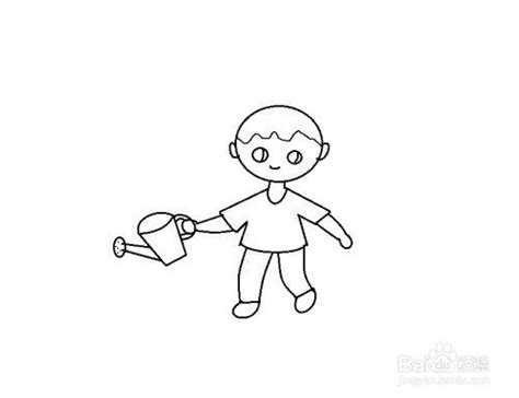 人给树浇水的简笔画简单（高清14张） 简笔画图片大全