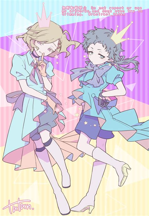 Safebooru 1other 2others Alternate Costume Androgynous Antenna Hair