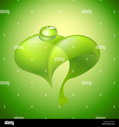 Green Leaf With Water Drop Stock Vector Image And Art Alamy