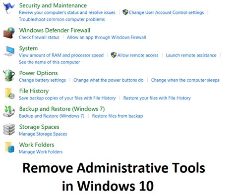 Remove Administrative Tools In Windows 10 Techcult