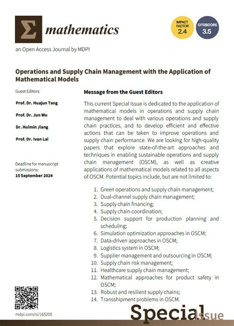 Mathematics Mdpi On Linkedin Mathematics Operations Supply Mdpiopenaccess Comscimathmdpi