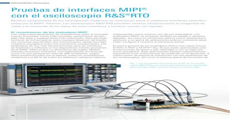Pruebas De Interfaces Mipi® Con El Osciloscopio Rands®rto€¦ · La Integridad De Señal Del