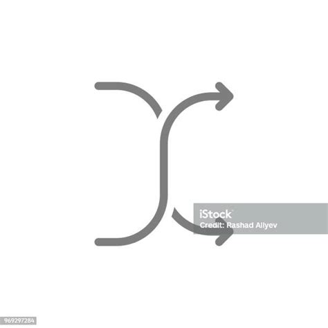 기호 아이콘 셔플 웹 아이콘입니다 프리미엄 품질 그래픽 디자인입니다 표지판 개요 기호 컬렉션 웹 디자인 웹사이트 모바일 응용 프로그램에 대 한 간단한 아이콘 0명에 대한