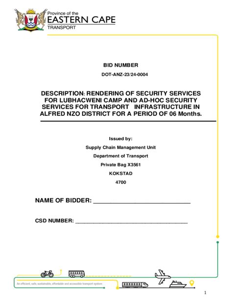 Fillable Online Rendering Of Security Services For Lubhacweni Fax Email Print Pdffiller