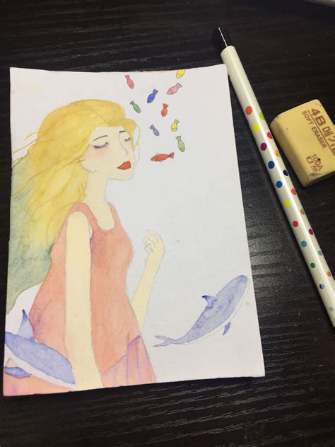 水彩画 鱼你之间 高清图片堆糖美图壁纸兴趣社区