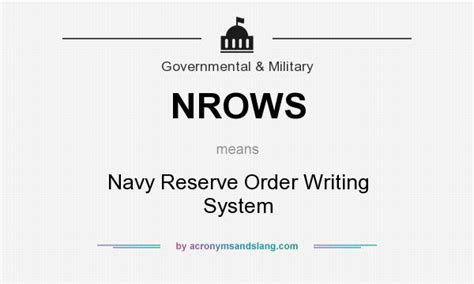 nrows navy reserve order writing system in government and military by