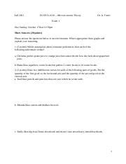 Fall 2021 Exam 2 Docx Fall 2021 ECON E 1010 Microeconomic Theory Dr