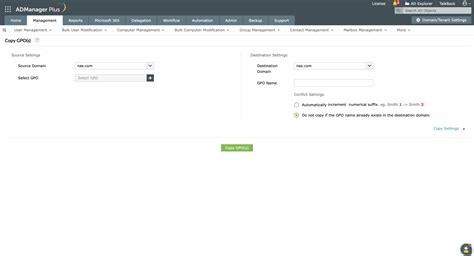 Windows Active Directory Group Policy Objects Gpo Reports Admanager
