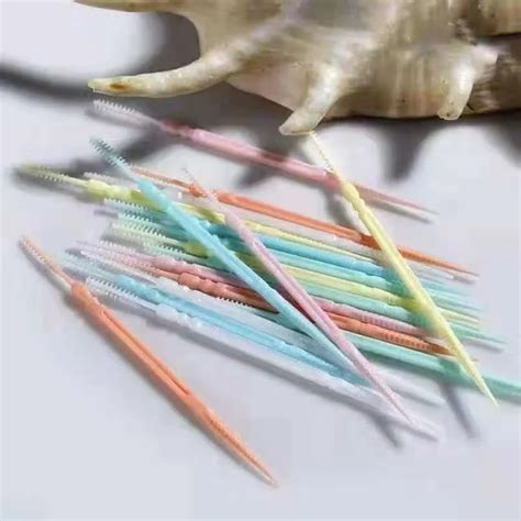 200pcs Dental Floss Double Head Tooth Floss Dental Floss Plastic