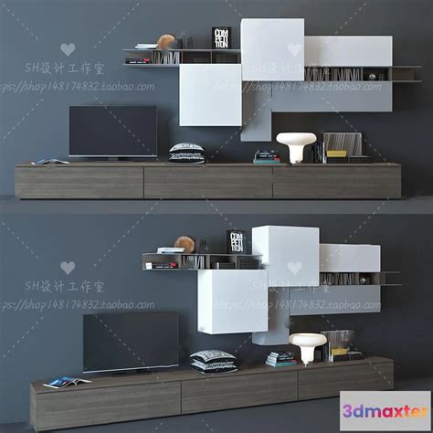 Tv Cabinets 3d Models 0217 3dmaxter
