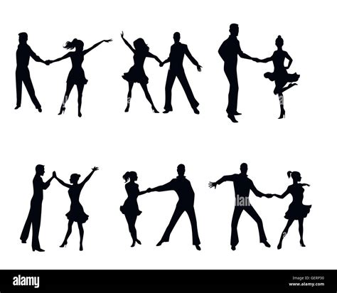 Vector Illustration Of A Six Dancing Couples Stock Vector Image And Art