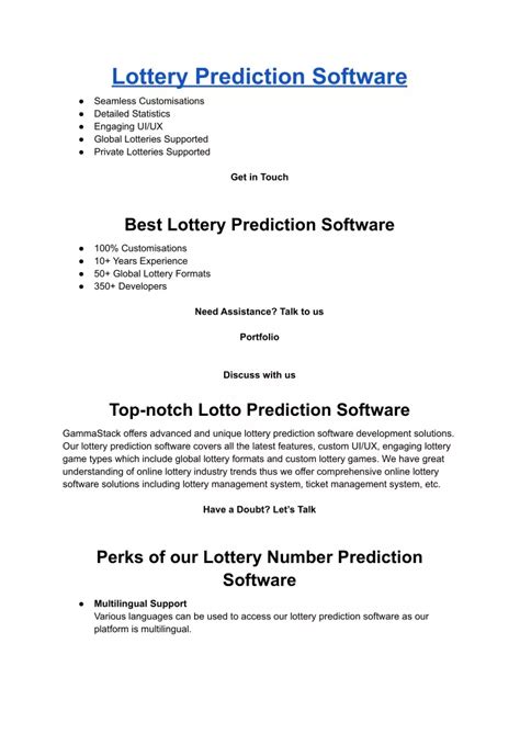 Ppt Lottery Prediction Software Powerpoint Presentation Free
